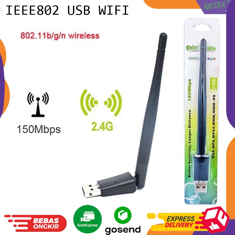 Jual Usb WiFi Dongle Antena Wireless Adapter Receiver Laptop/PC 150 mbps IEEE 802 | Shopee Indonesia