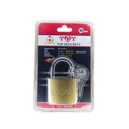 Jual Gembok Pagar / Rumah / Pintu TOT 38mm - Padlock Kuning Besi ...