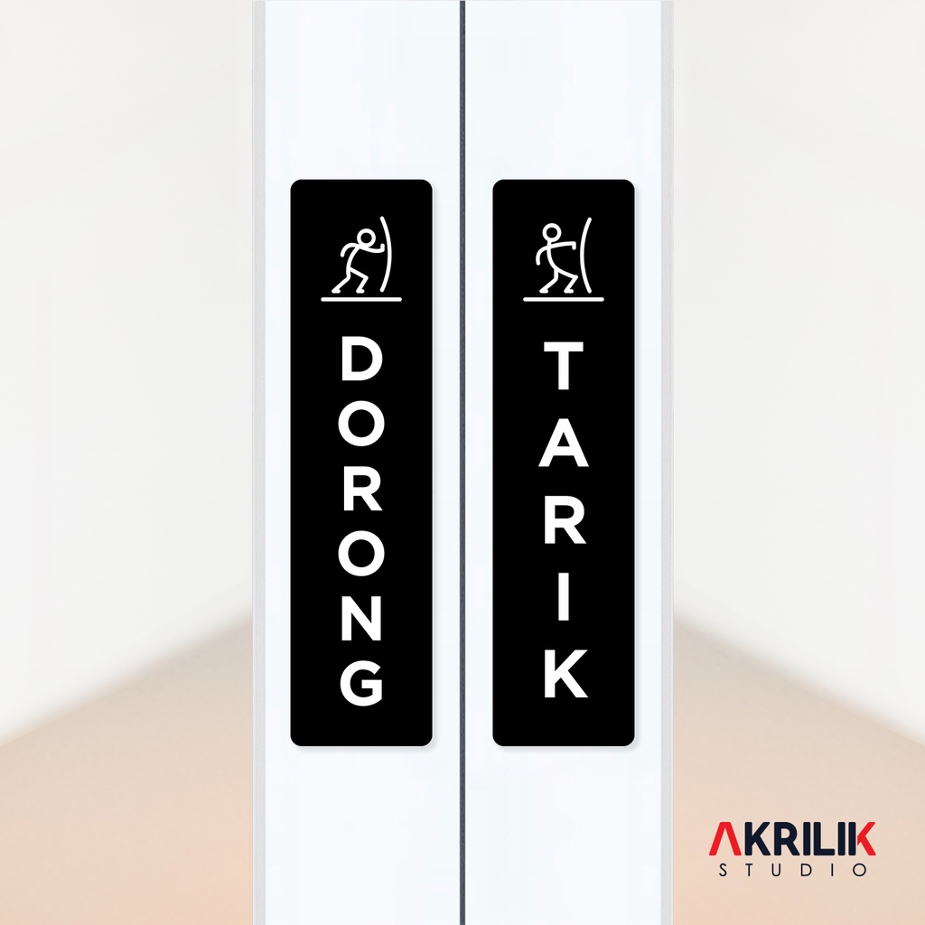 Jual Sign Door UV Print Dorong Tarik Akrilik Pintu Board Dinding ...