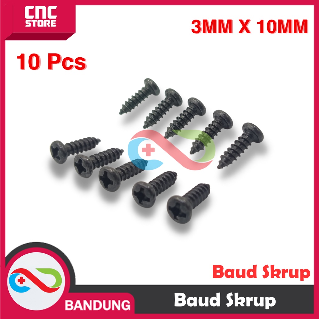 Jual 10PCS BAUT BAUD SEKRUP SKRUP 3MM X 10MM 3X10 | Shopee Indonesia