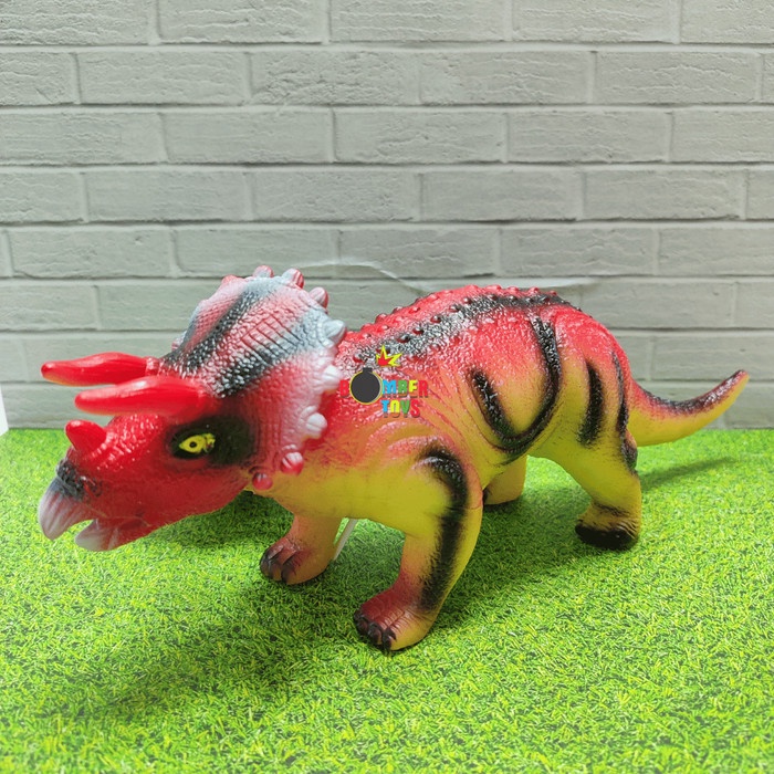 Jual Dinosaurus Karet Besar Jumbo Big Dino World Warna Cerah Suara ...
