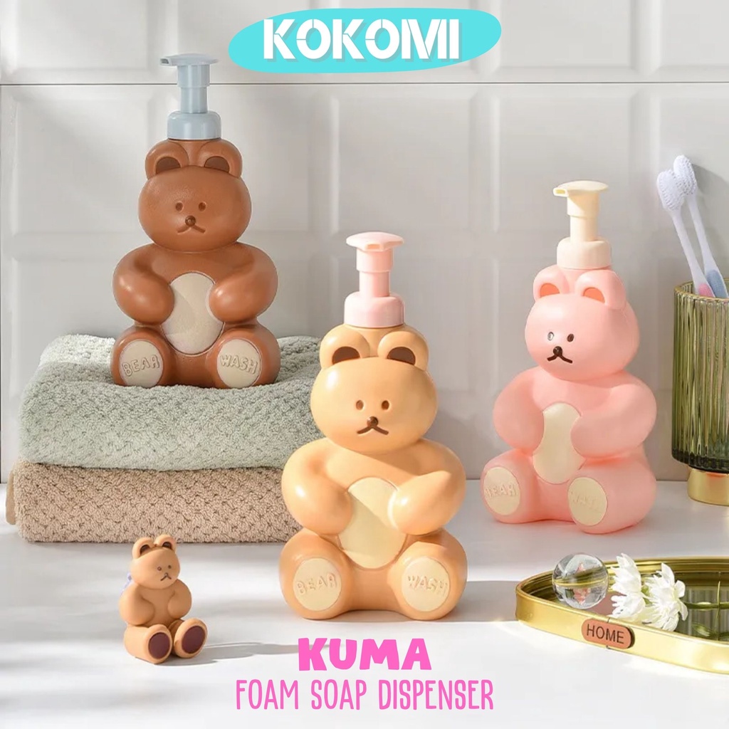 Jual KOKOMI Botol Sabun Foam Refill KUMA Bentuk Boneka Beruang Botol ...