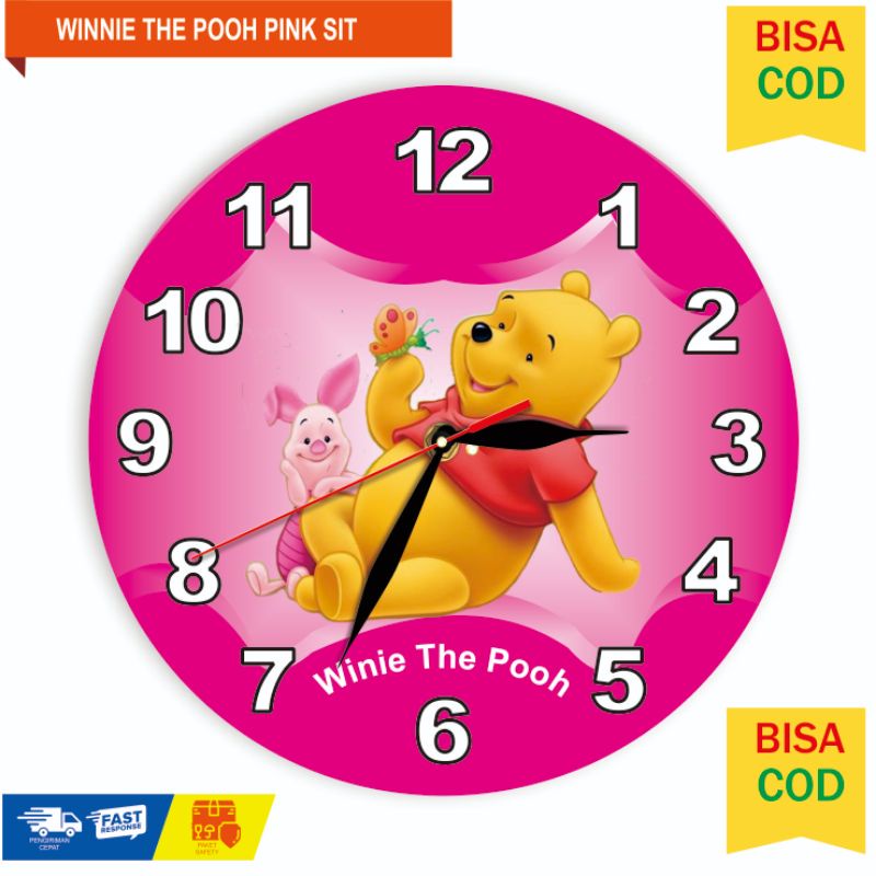 Jual JAM DINDING AKRILIK CUSTOM DESAIN WINIE THE POOH DIAMETER 20cm ...