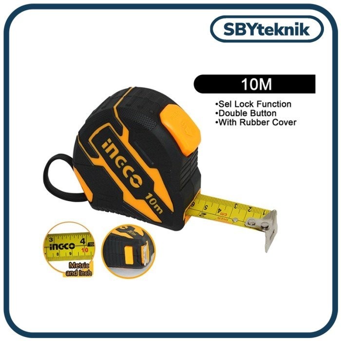 Jual Meteran 10M INGCO HSMT081025 10 M Steel Measuring Tape Alat Ukur ...