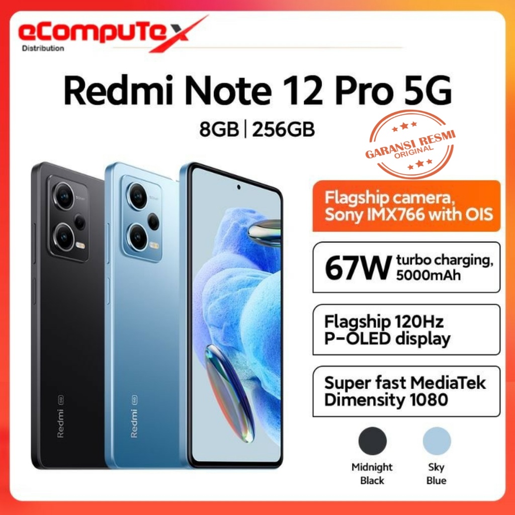 Jual XIAOMI REDMI NOTE 12 PRO 5G 8/256GB / HP REDMI NOTE 12 PRO RAM 8GB ...