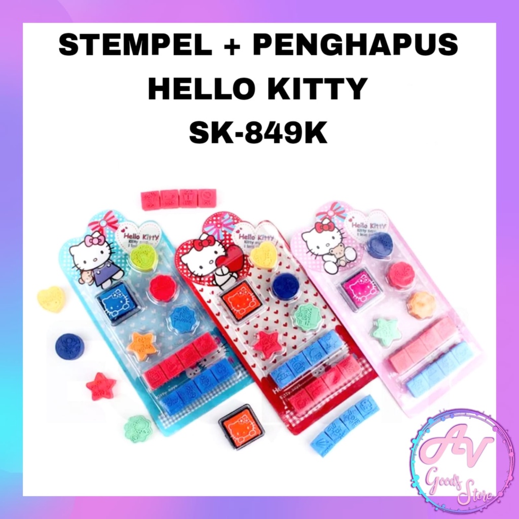Jual Stempel + Penghapus Karakter Hello Kitty SK-849K / Stampel Fancy ...