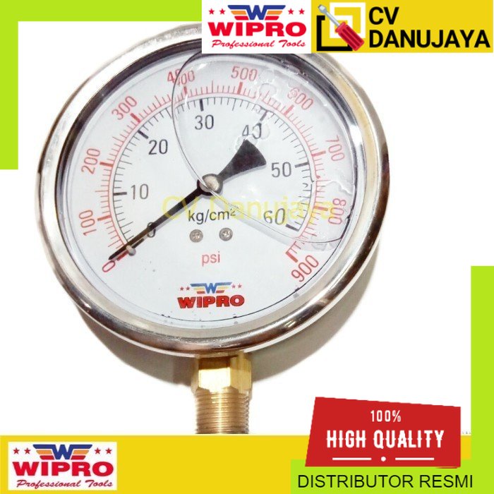 Jual WIPRO 4 inch 16kg Oil Pressure Gauge Alat Ukur - Manometer Meteran ...