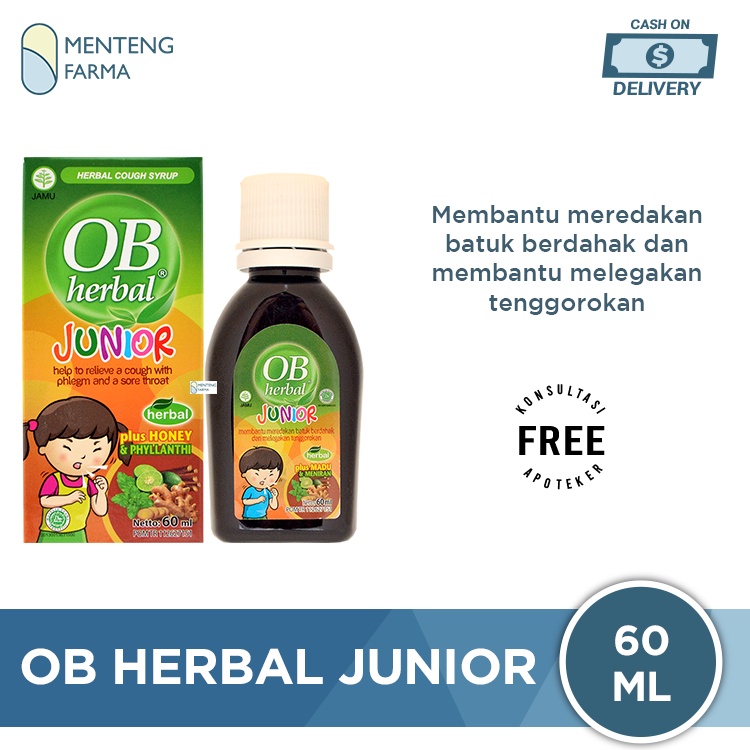 Jual OB Herbal Junior 60 mL - Sirup Obat Batuk Anak | Shopee Indonesia
