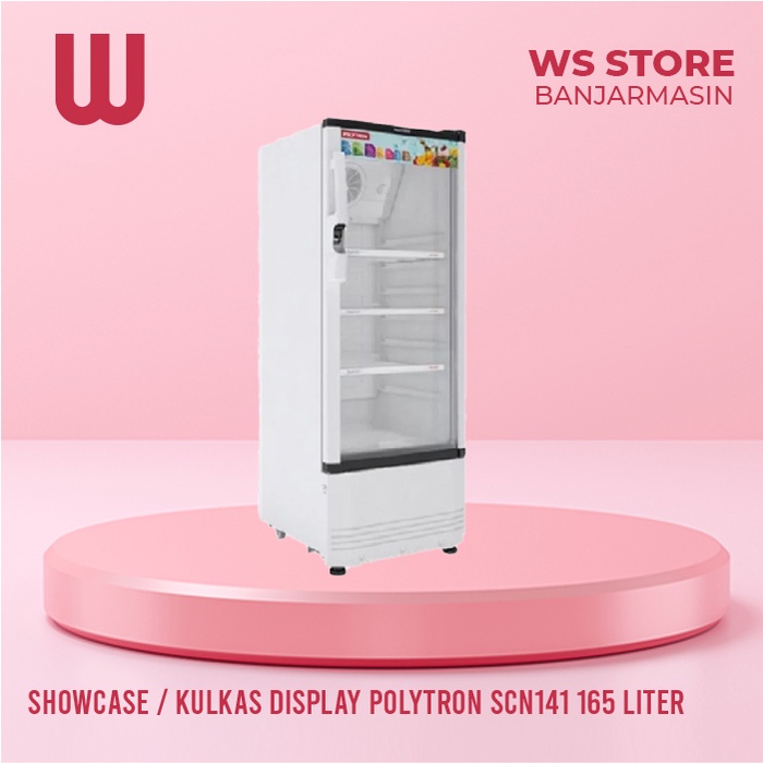 Jual SHOWCASE / KULKAS DISPLAY POLYTRON SCN141 165 Liter | Shopee Indonesia