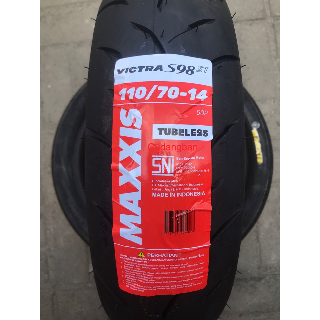 Jual BAN LUAR Maxxis Victra 110 / 70 - 14 Tubeless PRODUKSI 2025 Ban ...