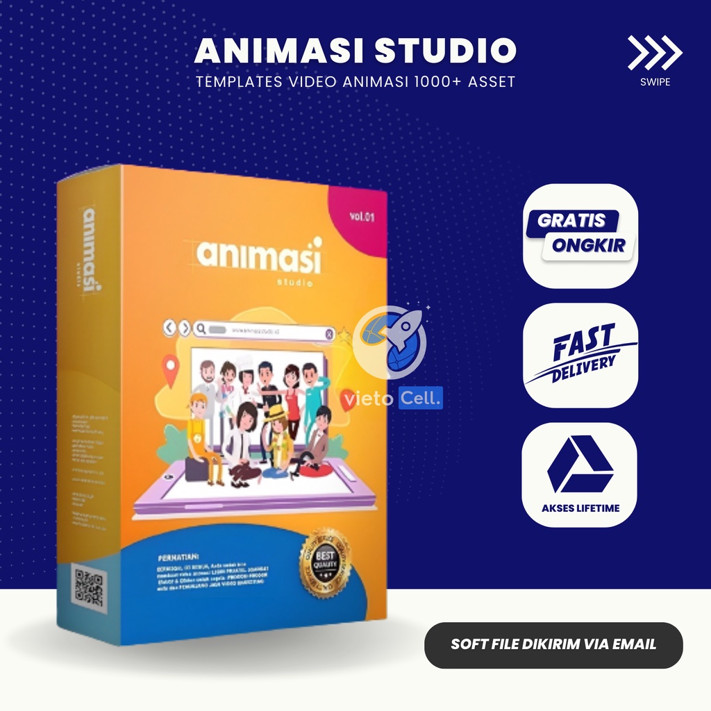 Jual ANIMASI STUDIO Templates Video Animasi 1000+ Asset Ready Layanan ...