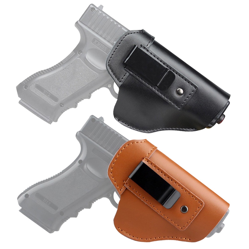 Jual Concealed Carry Leather Gun Holster for Glock 17 19 22 23 43 Sig ...