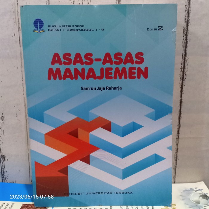 Jual ORIGINAL BUKU ASAS-ASAS MANAJEMEN Edisi 2 Karangan By Sam'un Jaja ...