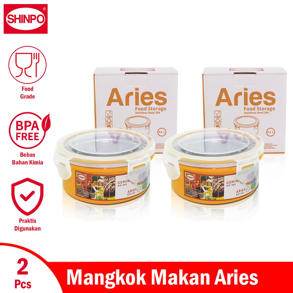 Jual Shinpo Combo 2 Mangkok Wadah Makanan 11 Cm Rantang Stainless Steel ...
