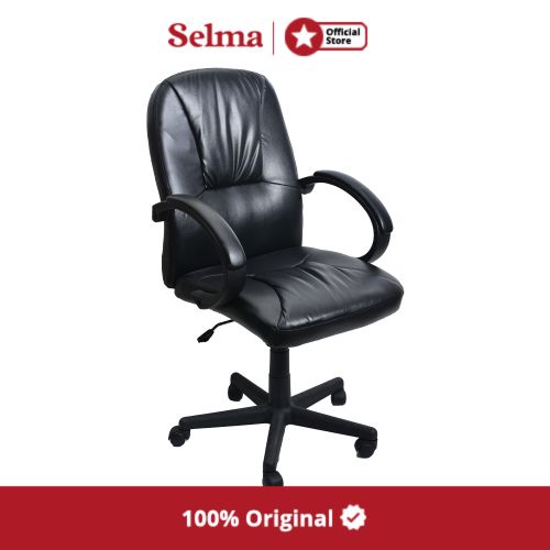 Jual Selma Camaro Kursi Kantor Sandaran Rendah - Hitam Tempat Duduk ...