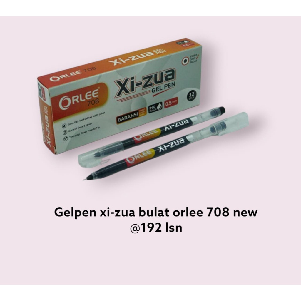 Jual Gelpen Orlee 708 apple New: bolpen Gelpen Xi-Zua Bulat yang ...