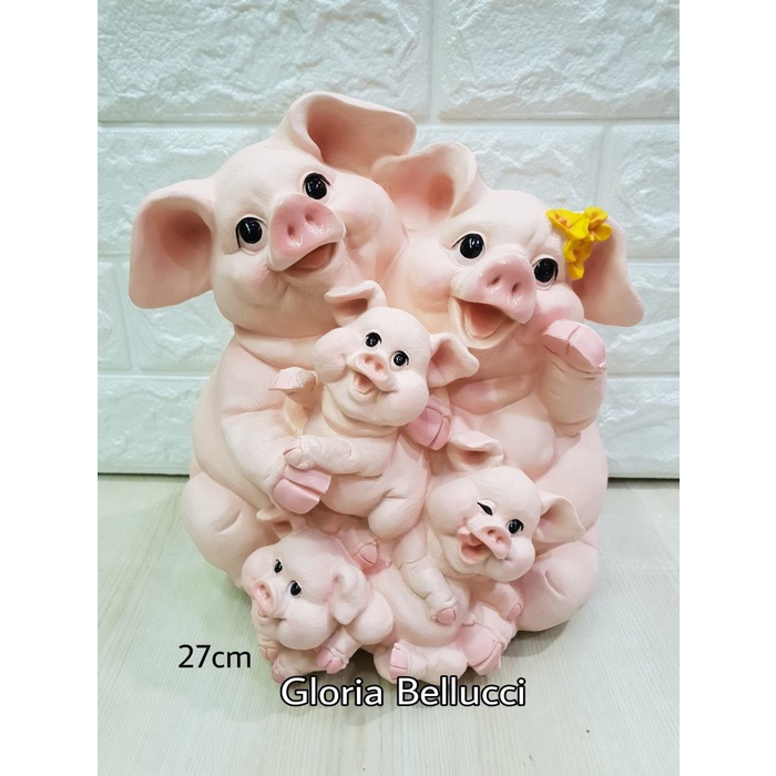 Jual PATUNG PAJANGAN BABI FAMILY JUMBO PIG KELUARGA | Shopee Indonesia