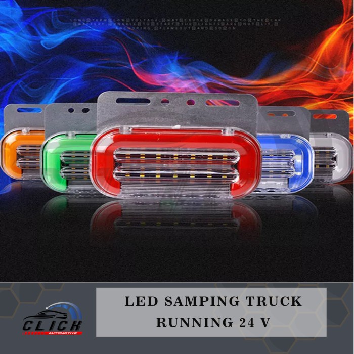 Jual Lampu Bak Truk 24V Sein Running Lampu Belakang Truk Universal Led Bak Truck Sein Running ...