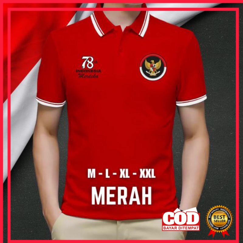 Jual HUT RI 78 INDONESIA / KAOS KEMERDEKAAN RI / KAOS 17 AGUSTUS //Kaos Kerah PL2 Kemerdekaan 17 ...