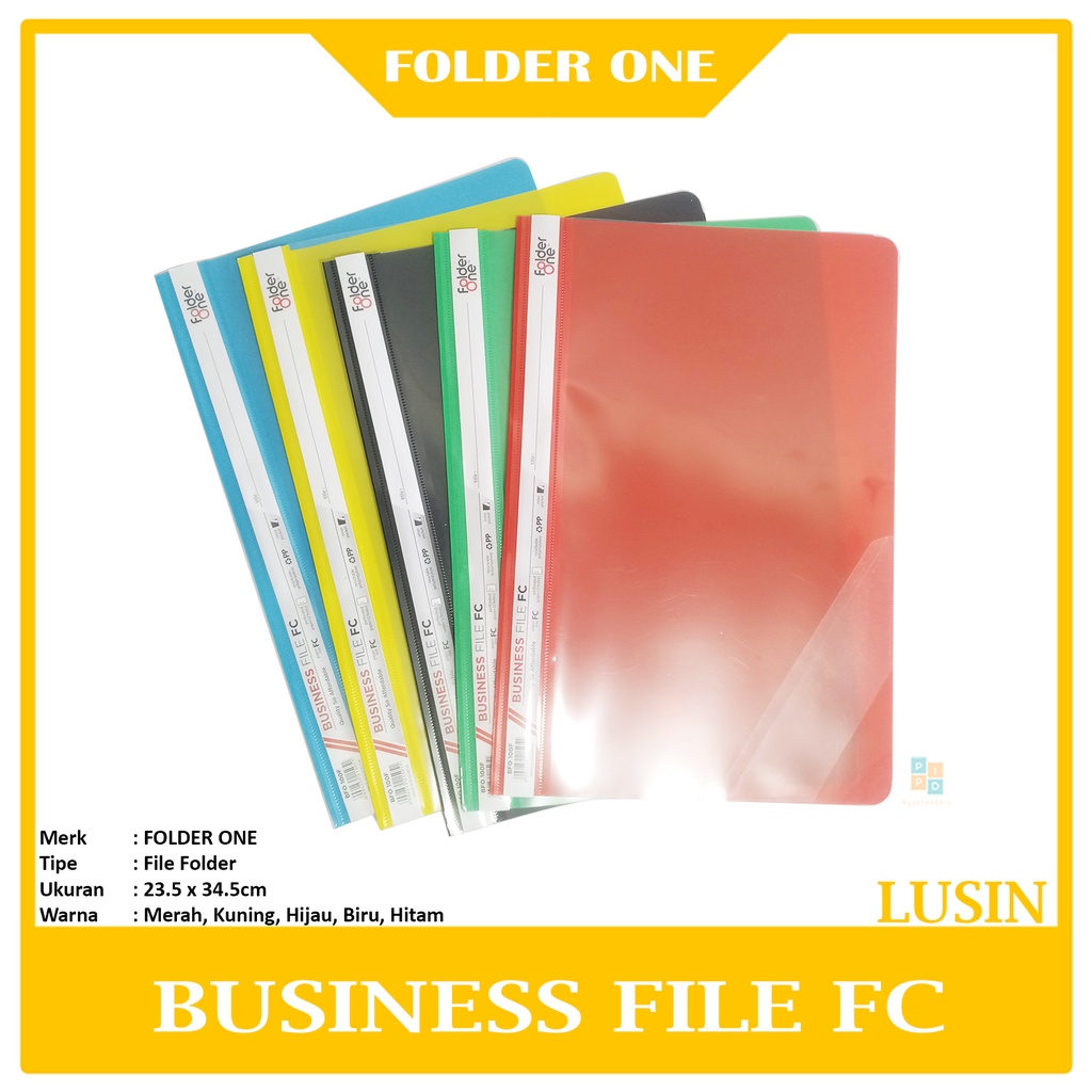 Jual FOLDERONE - Map Plastik Business File Ukuran F4 Warna - Lusin ...