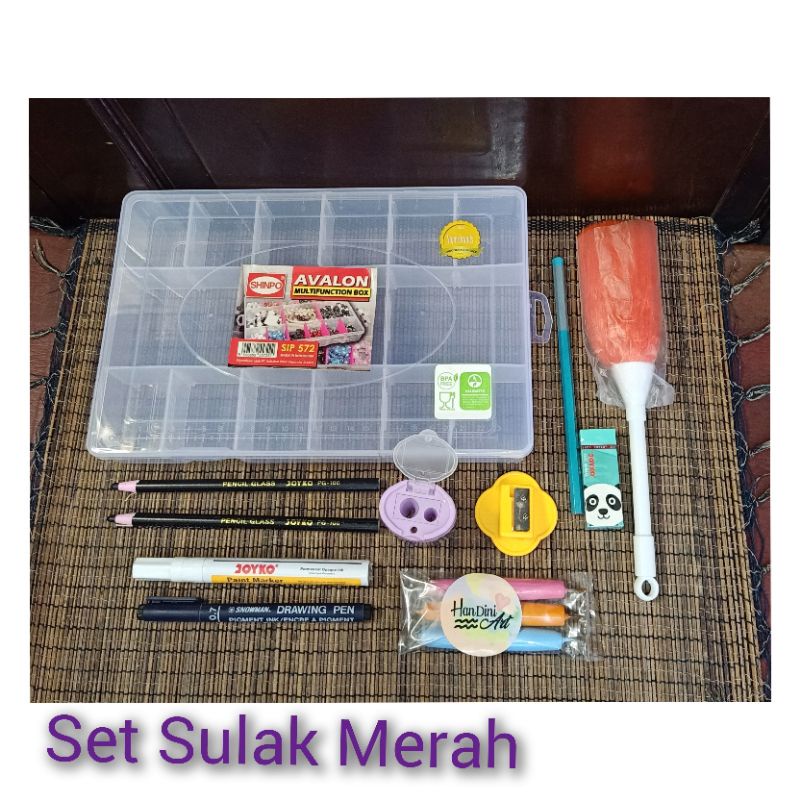 Jual Kotak Peralatan Menggambar Alat Kerik Gambar Sulak Pensil Kaca ...
