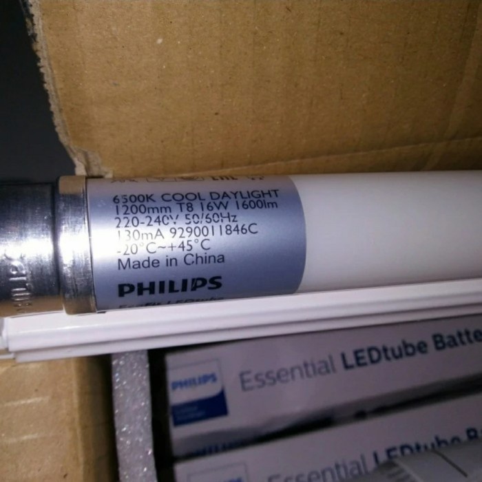 Jual Philips TL LED 16 Watt Set BN015C Lampu Neon T8 16W 16Watt 16 W 120 Cm | Shopee Indonesia