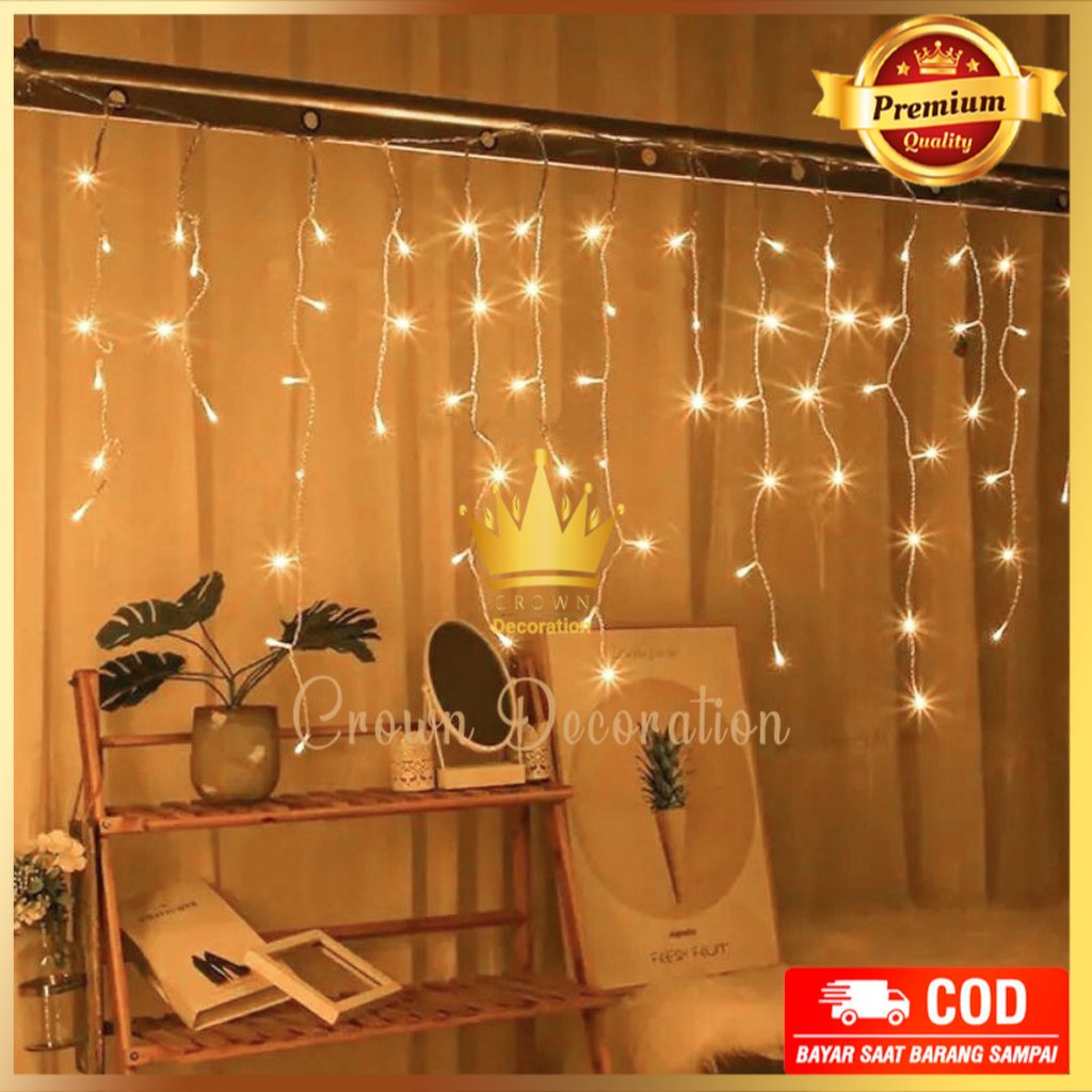 Jual Lampu Tirai Lampu Hias LED 140L dekorasi lampu kelap-kelip ...