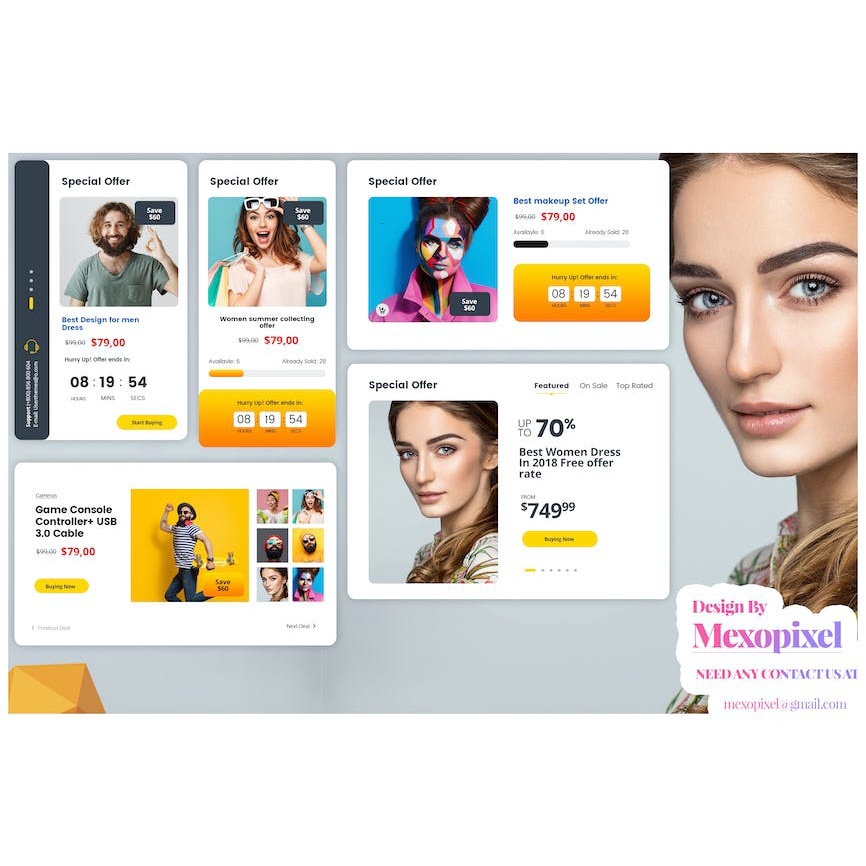 Jual eCommerce Website Widget UI Kit PSD | Shopee Indonesia