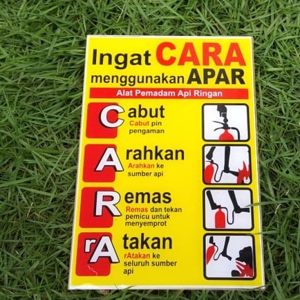 Jual Sign Akrilik Petunjuk Penggunaan APAR / Papan tanda cara ...