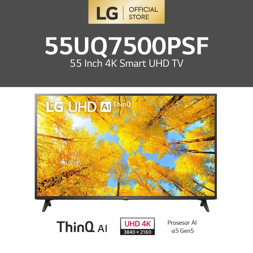 Jual LG UQ7500 55 Inch UHD TV - 55UQ7500PSF | Shopee Indonesia