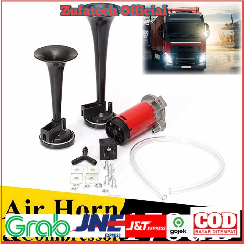 Jual HEYVO Klakson Trompet Mobil Dual Air Horn 178dB 12V - 7RRSAQBK ...