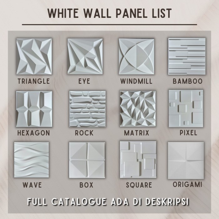 Jual 3D PVC Wall panel Dinding 50&30CM Wallpaper | Dekor rumah | Home ...