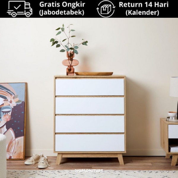 Jual Worldniture Arley Lemari Laci Minimalis Modern 4 Susun Laci ...