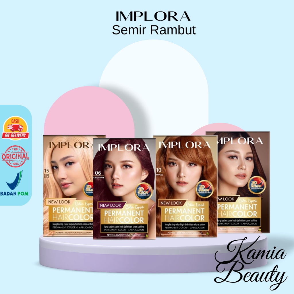 Jual Kamia - Implora semir rambut hair color/IMPLORA New Permanent Hair ...