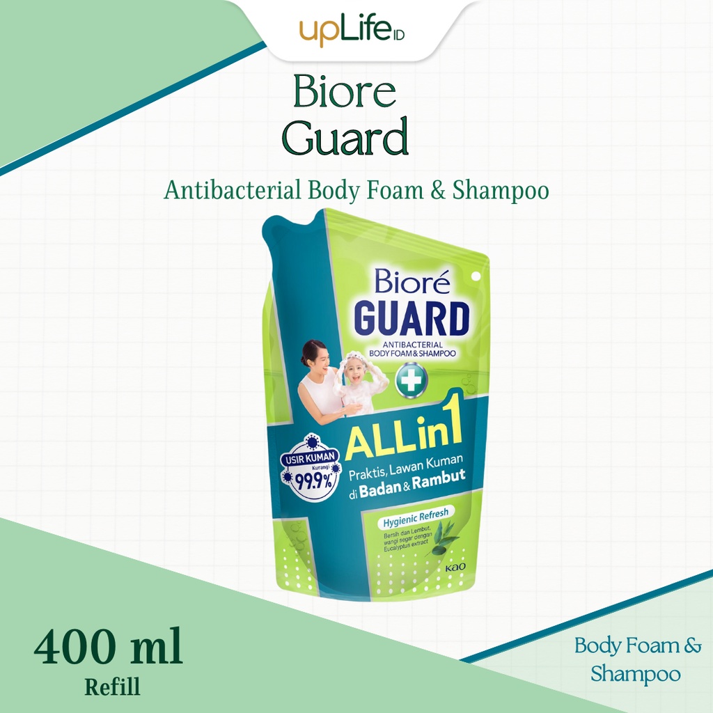 Jual BIORE Guard Body Foam & Shampoo All in 1 400mL | Shopee Indonesia