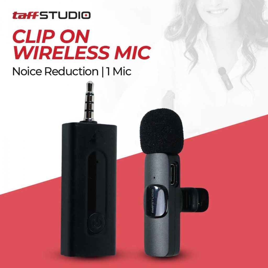 Jual Microphone Wireless Clip On For Smartphone Android jack 3.5 mm ...