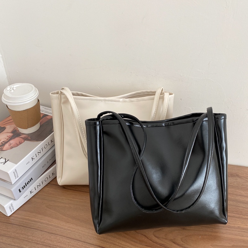 Jual DMTS040 Totebag Kulit Pu Kasual Polos Tas Wanita Kapasitas Besar ...