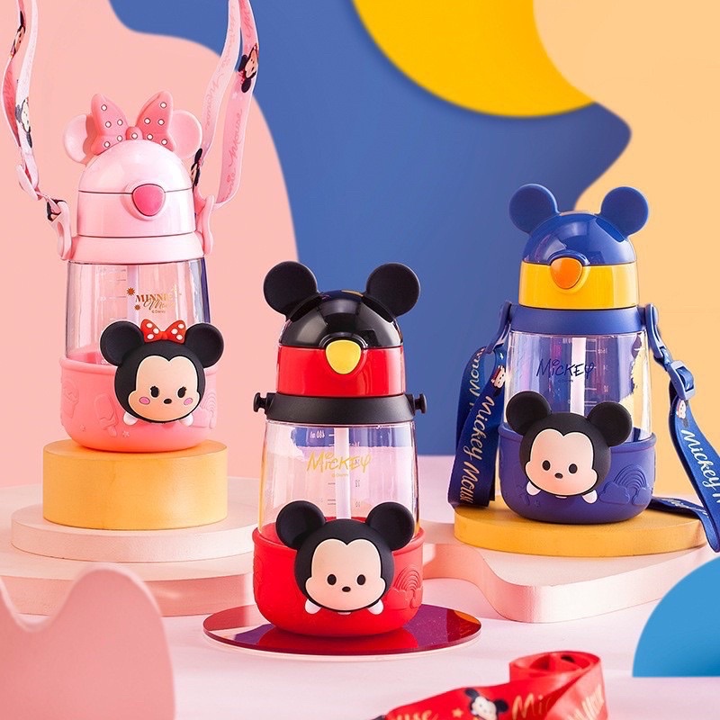 Jual Bebe Botol Minum anak straw bottle WD4473 Squisy theeter 480ml disney antisedak | Shopee ...