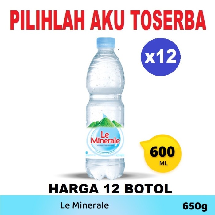 Jual Le Minerale Air Mineral Botol Pet 600 ml - ( HARGA 12 botol ...