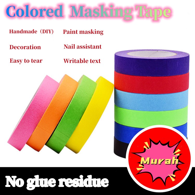 Jual Colored Masking Tape/MASKING TAPE TERLARIS / LAKBAN KERTAS / TAPE SANGAT LENGKET MURAH ...