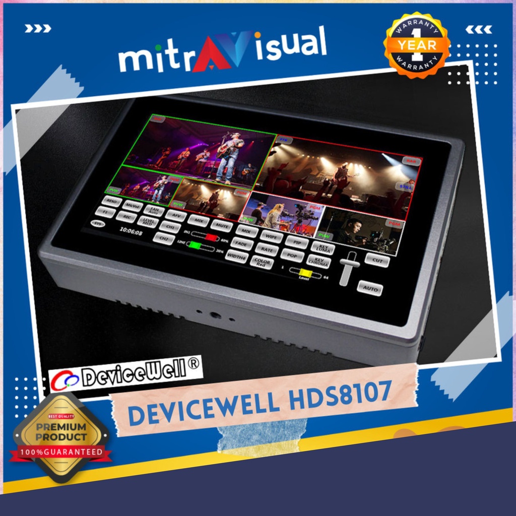 Jual DEVICEWELL HDS8107 Touch Screen 4 HDMI Chroma Capture | Shopee ...