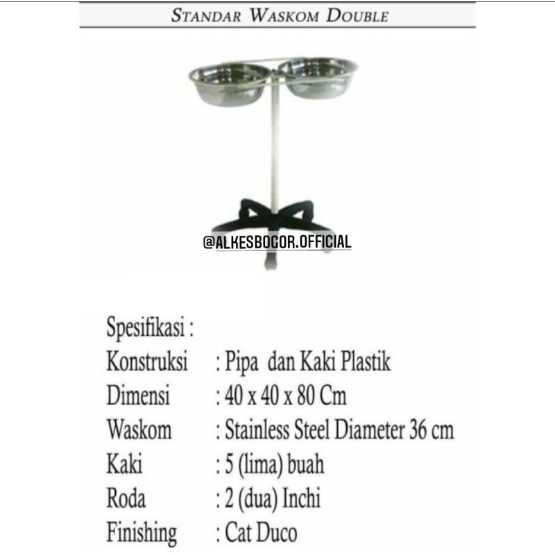 Jual Stand Waskom Kaki Plastik Double Besi Wadah Air Untuk Lap Mandi ...