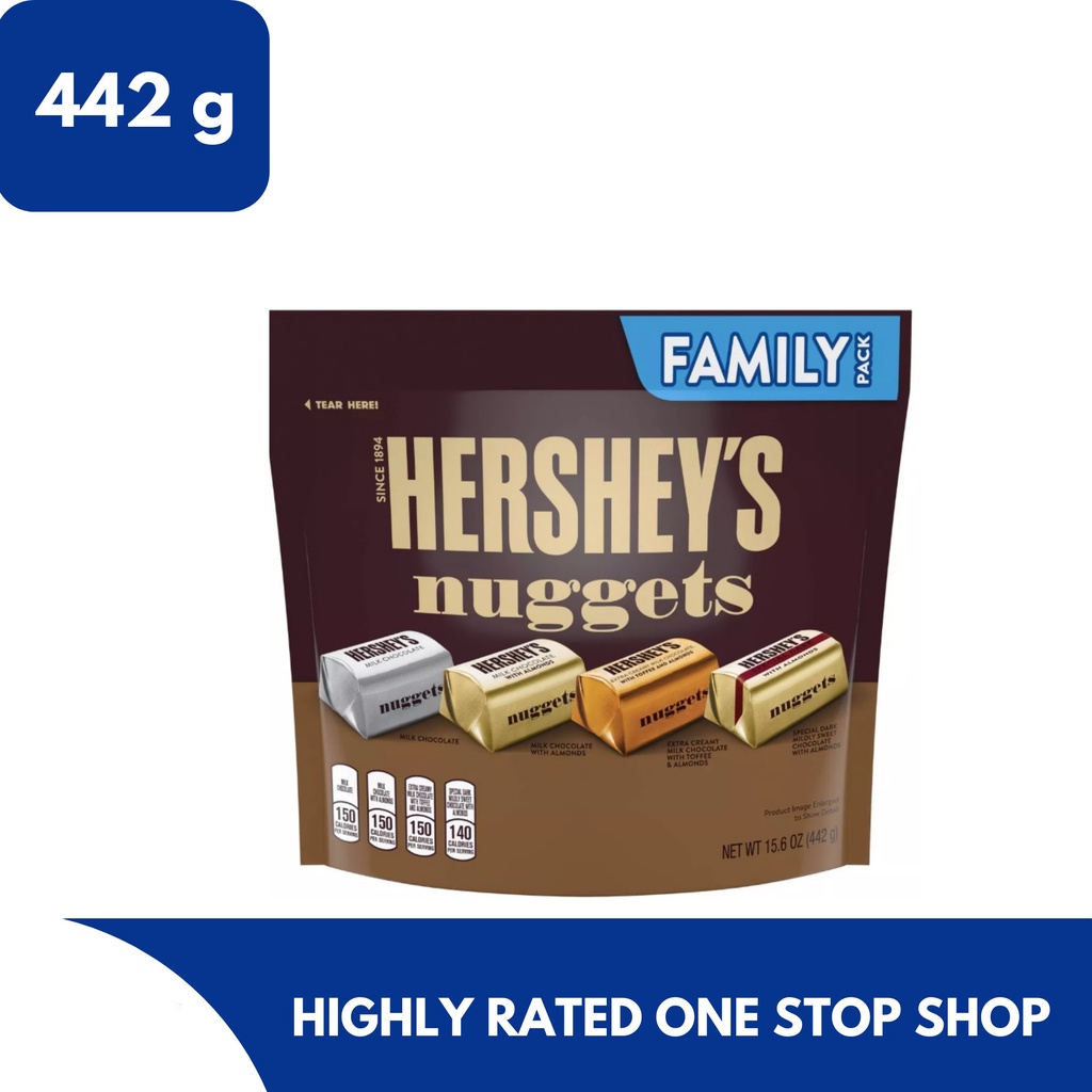 Jual Coklat HERSHEY'S Nuggets Mix Assorted Family Pack 442gram asal USA ...