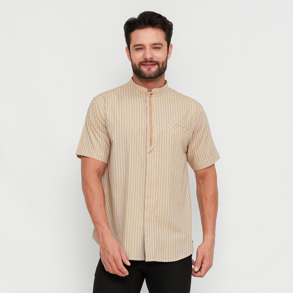 Jual Baju Koko BHS Cosmo Cream | Shopee Indonesia