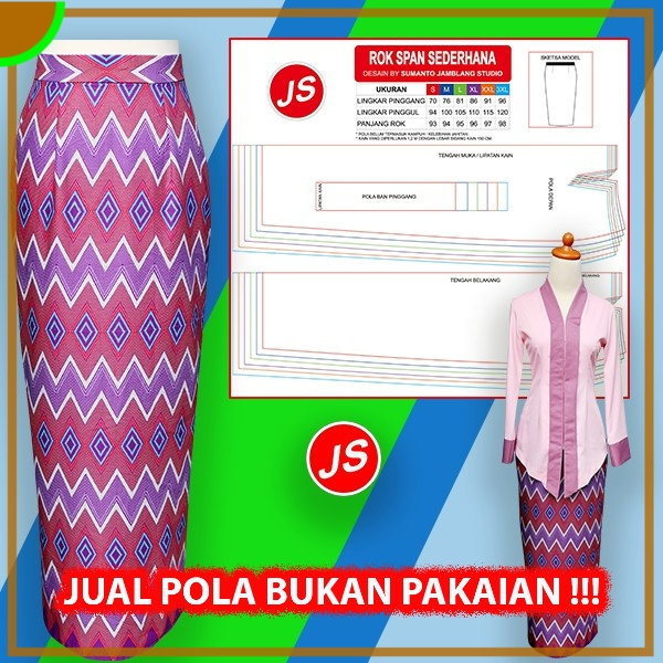 Jual Pola Jiplak Rok Span Sederhana | Aneka Pola | Shopee Indonesia