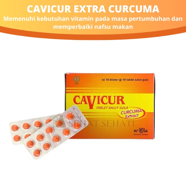 Jual Cavicur Tablet Extra Curcuma Vitamin Menambah Nafsu Makan - Box ...