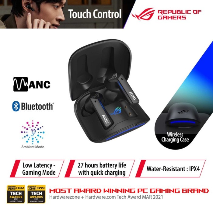 Jual ASUS ROG Cetra TWS Gaming Earphone Low-Latency BZT | Shopee Indonesia