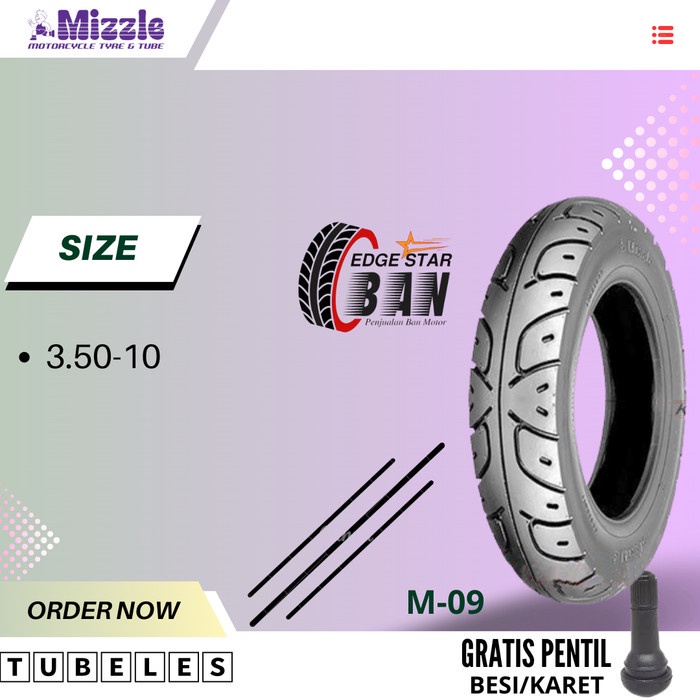 Jual Ban Motor Vespa Classic - MIZZLE M09 3.50-10 Tubeless | Shopee Indonesia