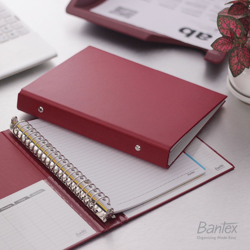 Jual Bantex Binder Polos A5 20 Ring Maroon Multiring Binder | Shopee ...