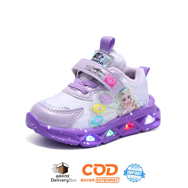 Jual 100% BESTSELLER!! Sepatu LED Anak Perempuan Karakter Kartun Lucu ...